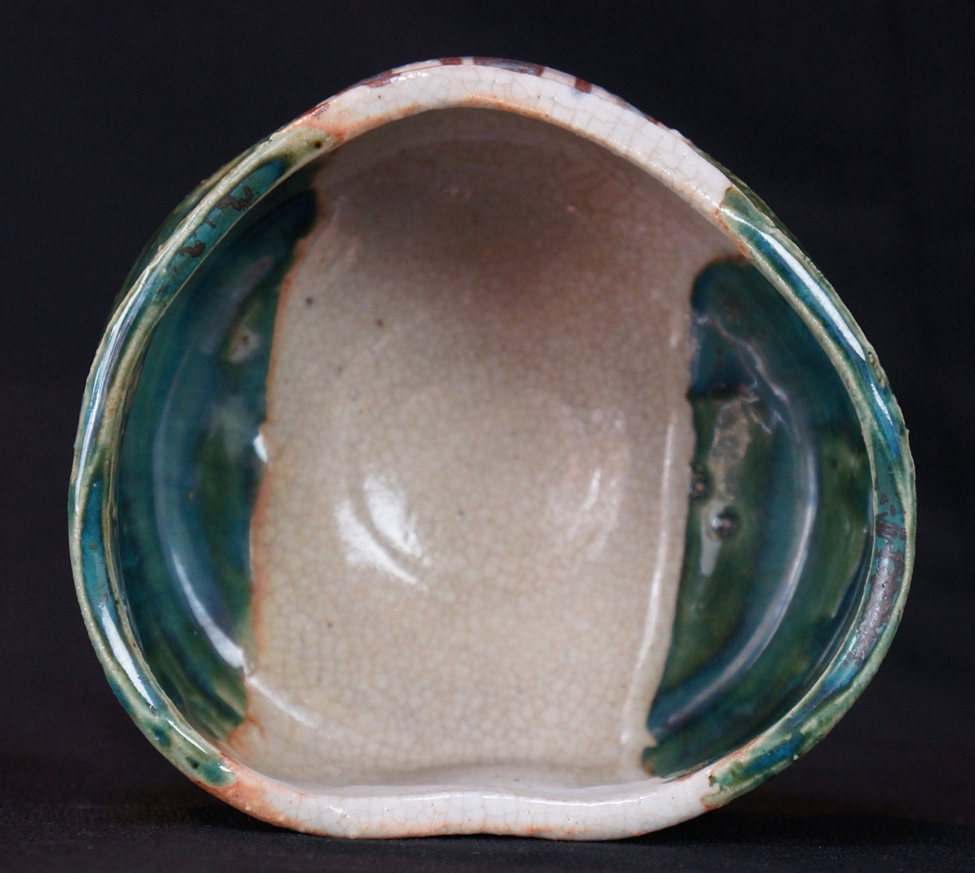 Antique Oribe Chawan Ceramic Cup 1900s Hand Made Tea Ceremony | Etsy