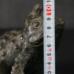 Antique Japan bronze Kaeru Toad Frog Sculpture 1700 lost Wax Edo Craft ...