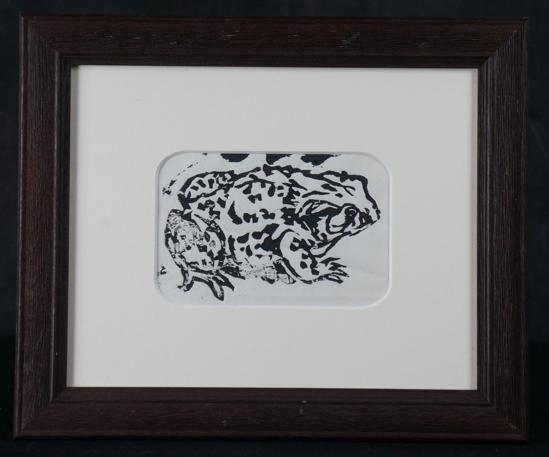 Original Japan Woodblock Print Frog Turd Sosaku-hanga 1970s craft - Etsy