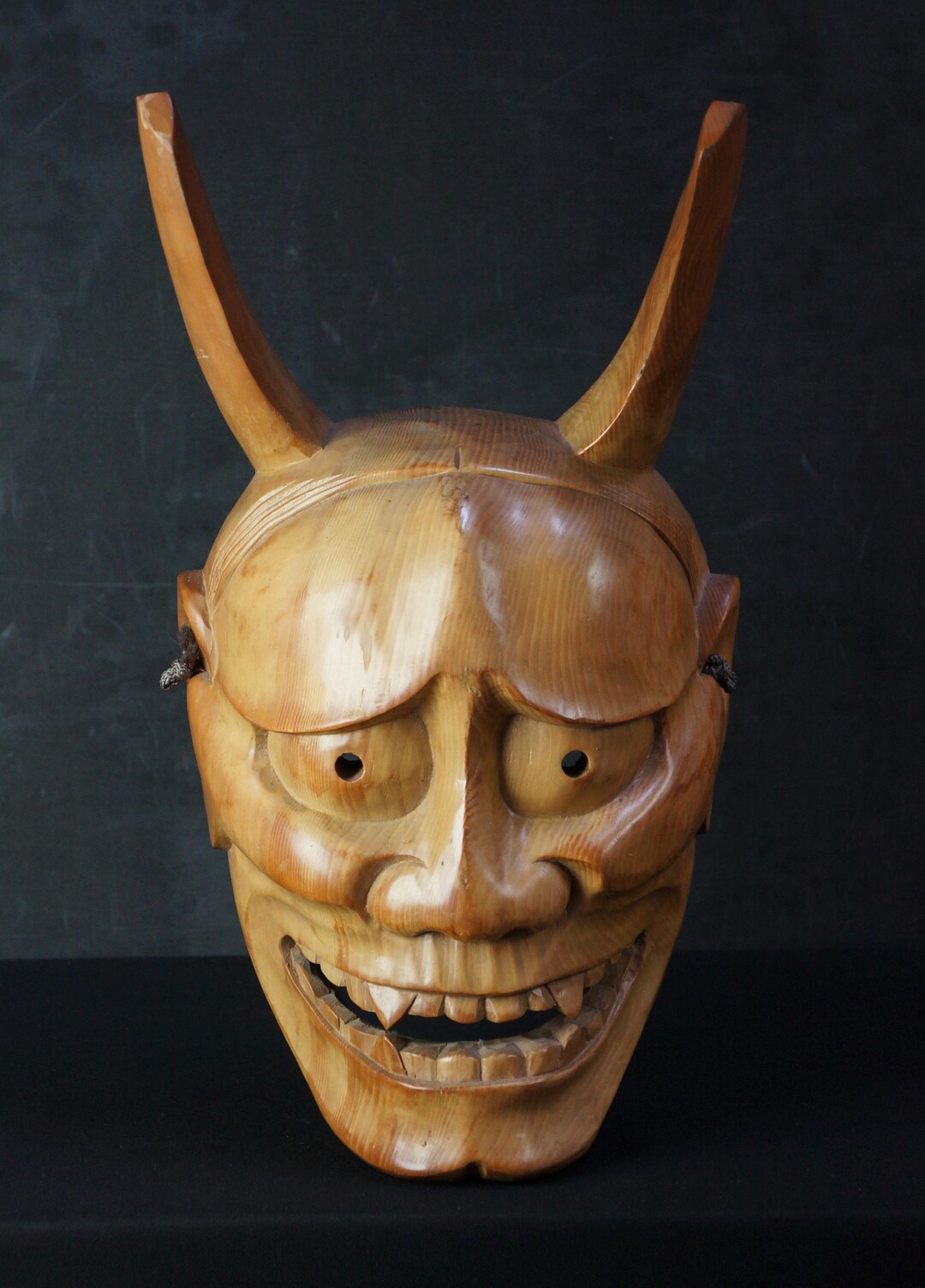 Vintage Japan Nannya Demon Mask 1950 hand Craft Single Block Wood ...