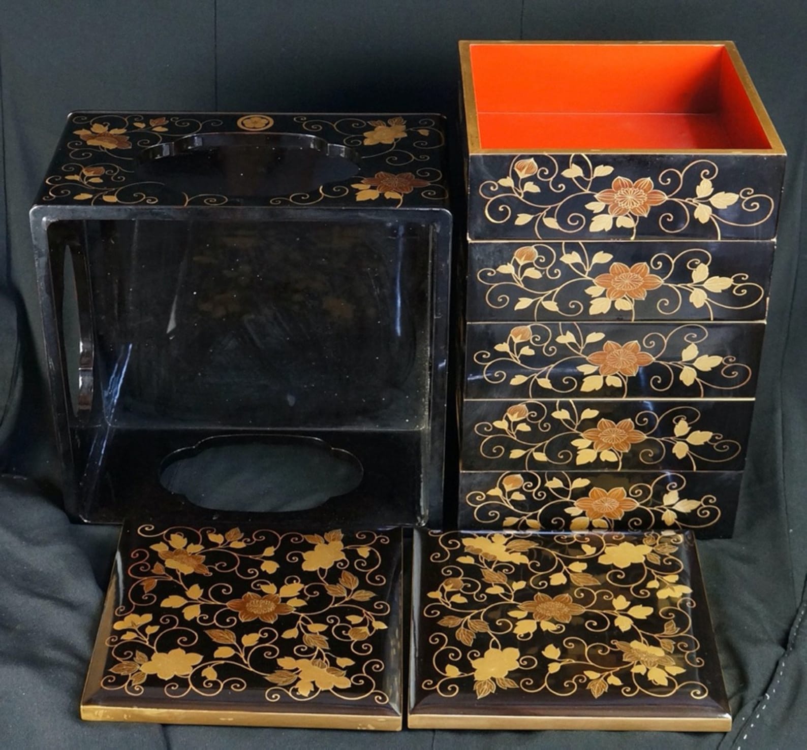 Antique Jyubako Japan Lacquered Ceremonial Food Box 1872 Japan | Etsy