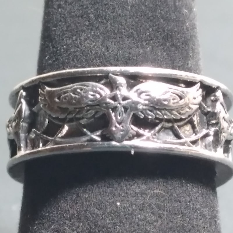 Vintage Viking Wolf Ring - Etsy