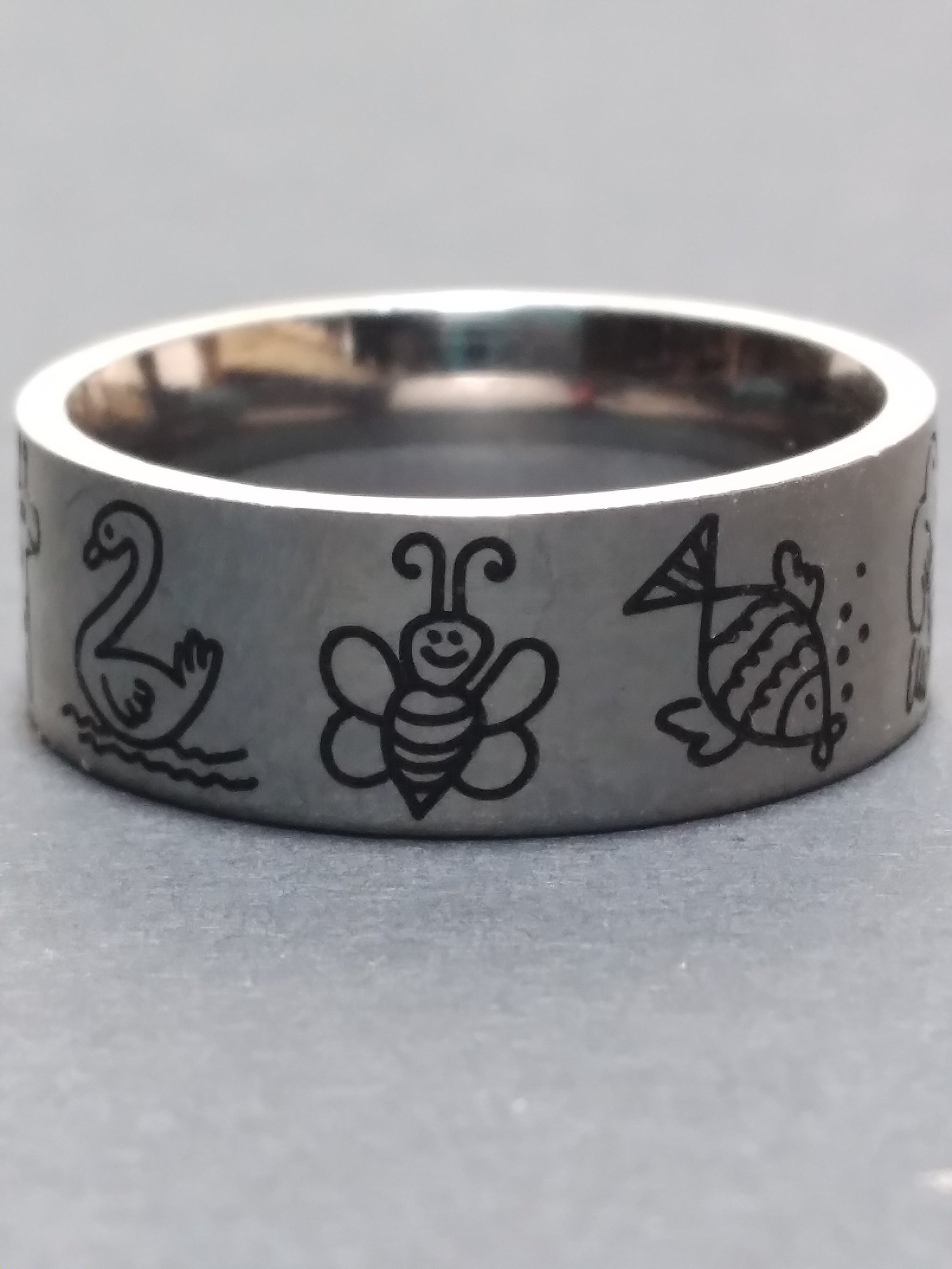 WHR4 Whimsical Living Things Stainless Steel Etched & - Etsy