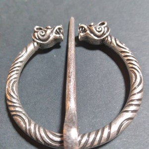 CP27 Viking Bear Cloak Pin 1 7/8" Norse Penannular Brooch Antique ...