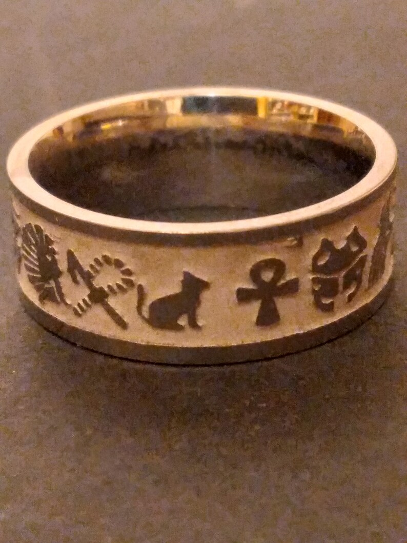 SSR1 Egyptian Symbols Ring Egyptian Inspired Stainless Steel - Etsy