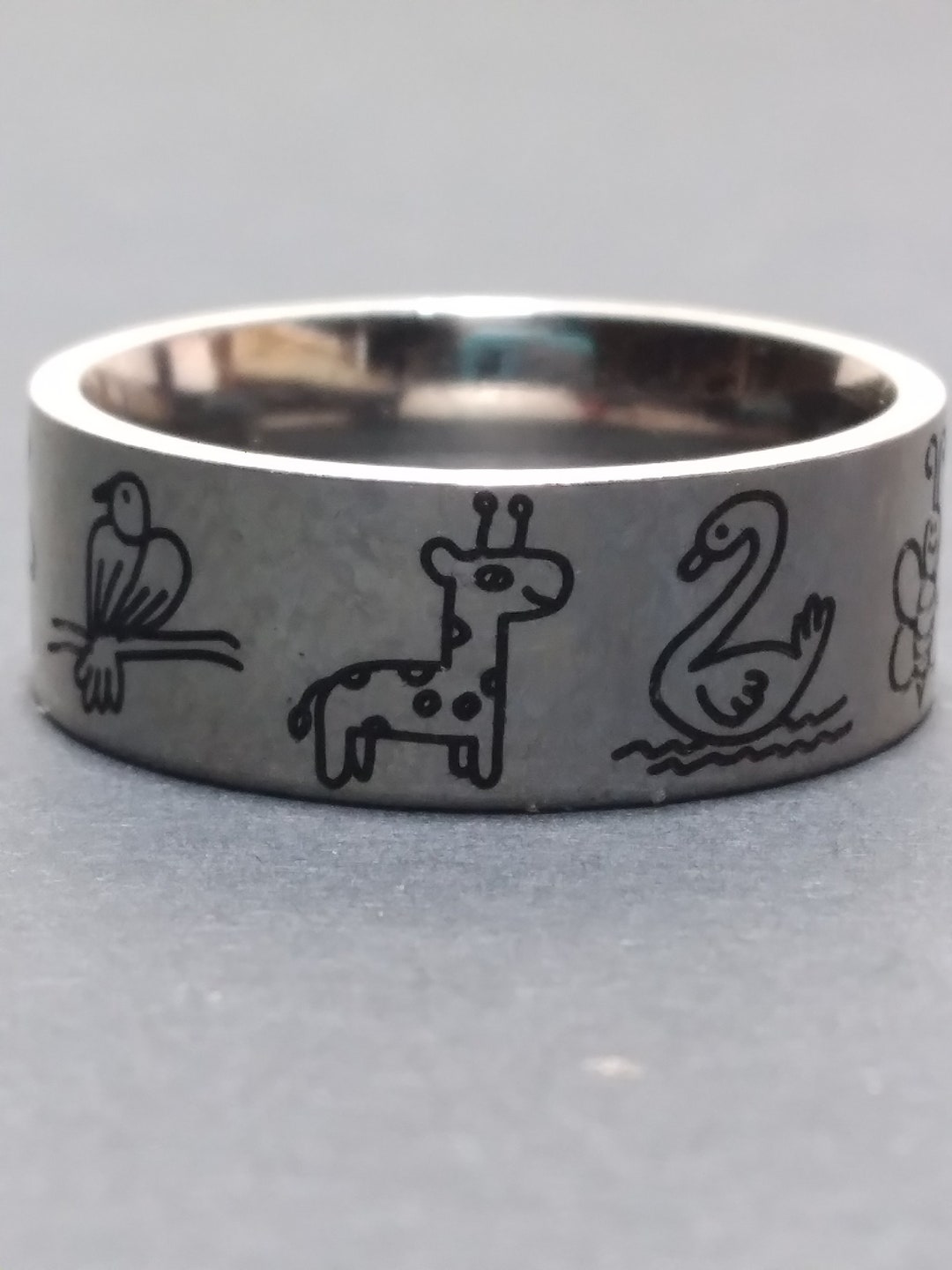 WHR4 Whimsical Living Things Stainless Steel Etched & Blackened Life ...