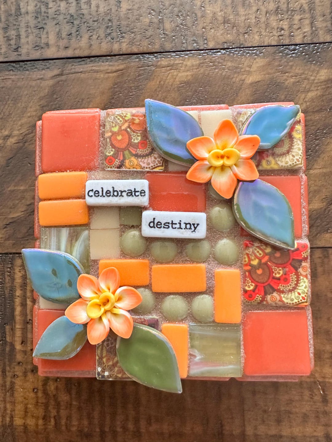 Bright Blocks: Celebrate Destiny - Orange Flowers & Tropical Colors - Etsy