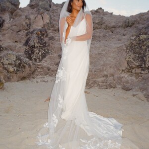 Poppy Veil - Lace Detail Soft Veil 2.5m - Etsy