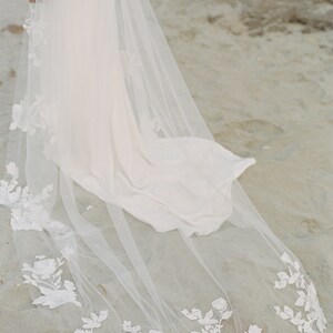 Poppy Veil - Lace Detail Soft Veil 2.5m - Etsy