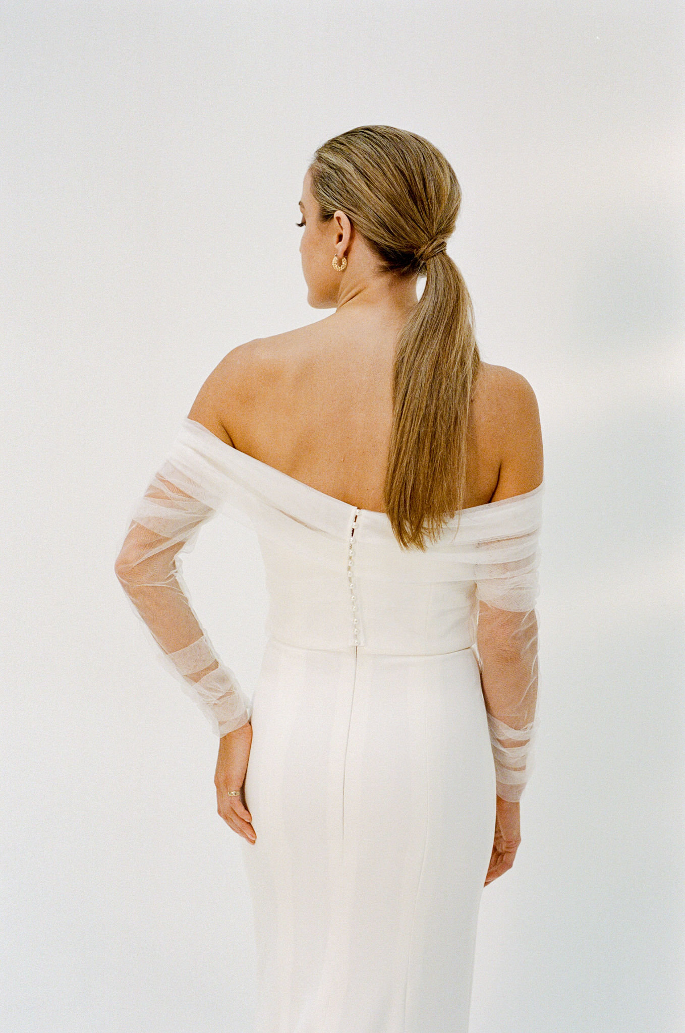 Paris Top. Pleated Tulle off the Shoulder Overlay With Rouched - Etsy