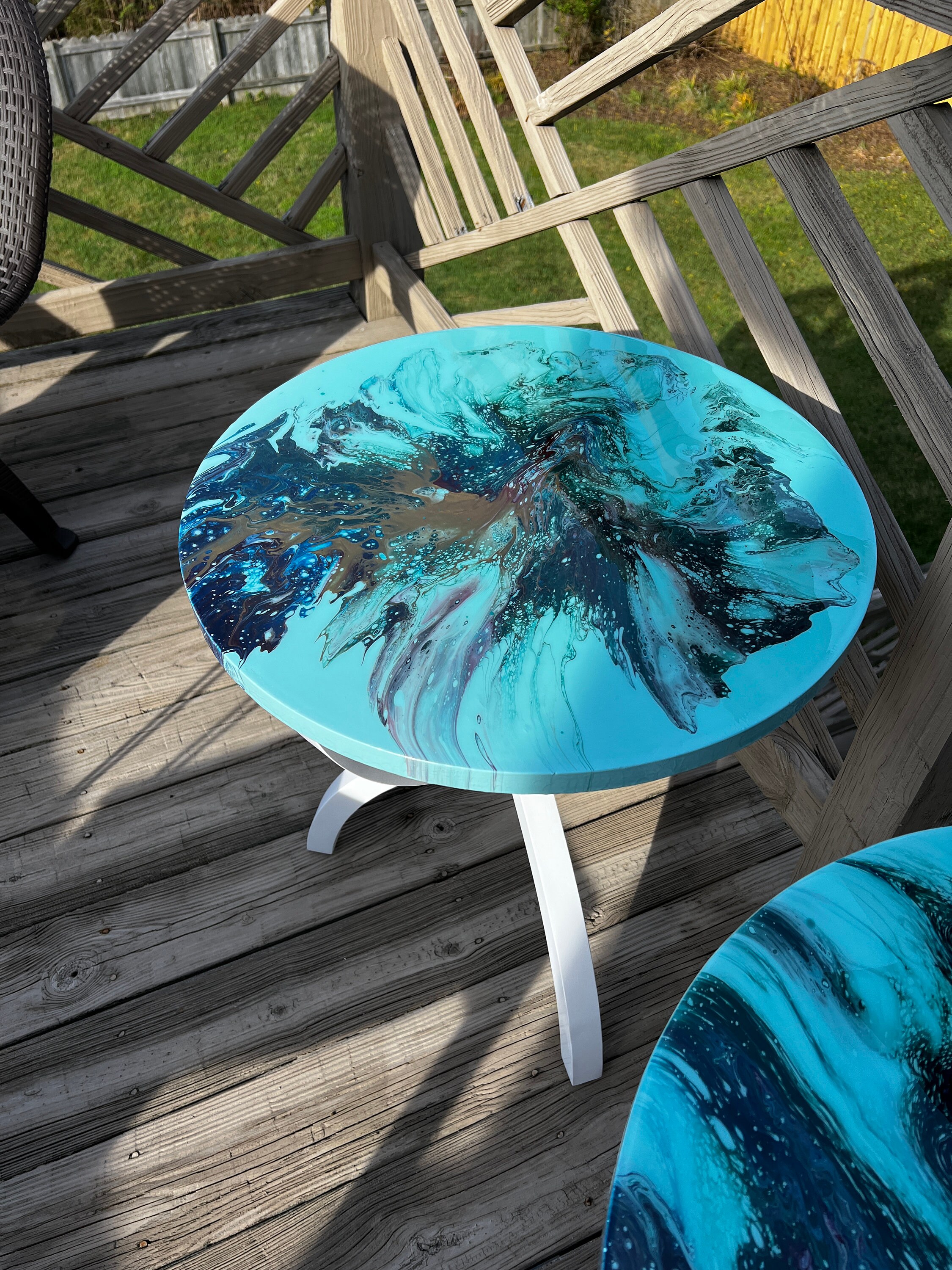 SOLD - Seascape Side Tables - Etsy
