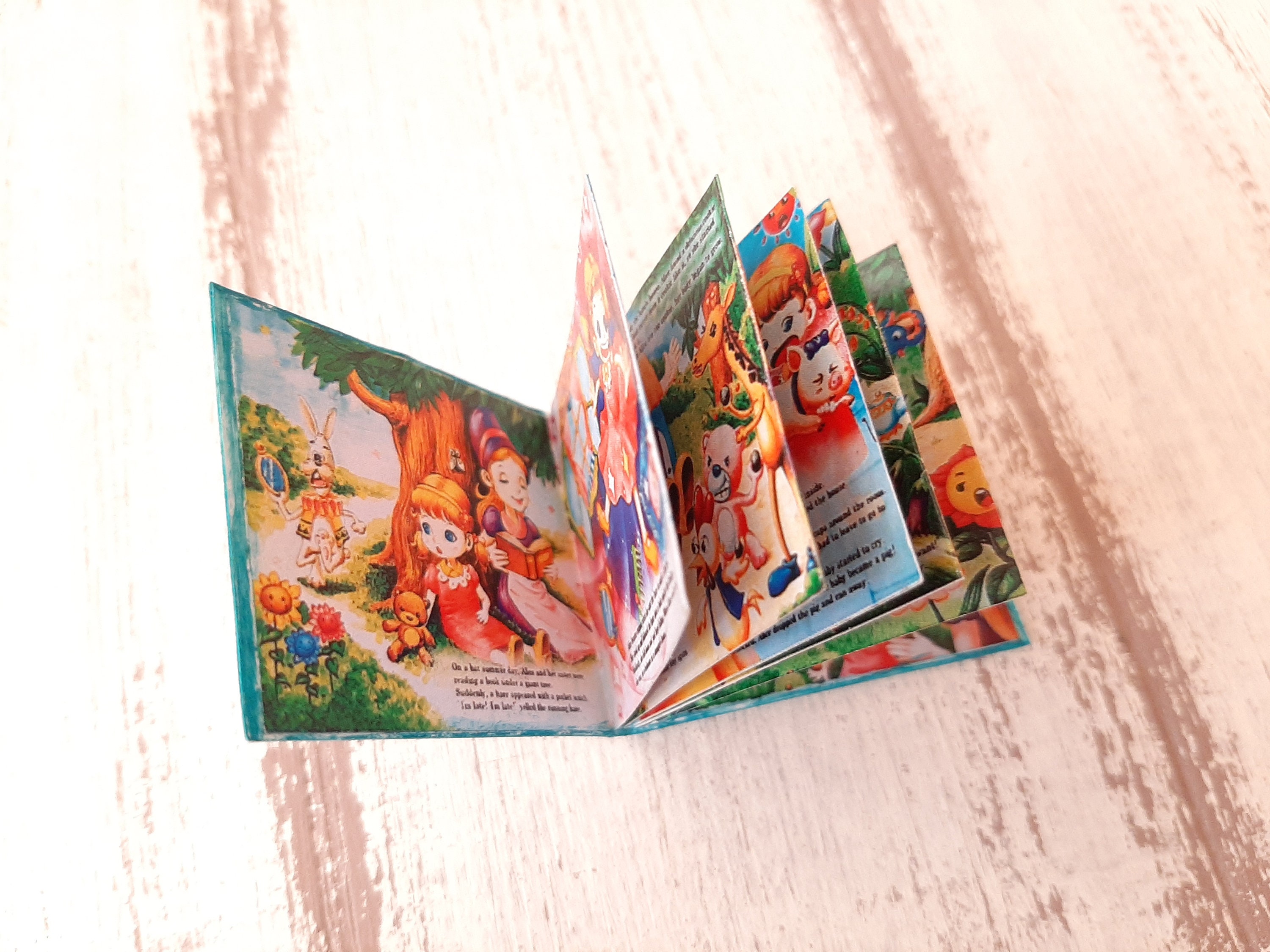 Miniature book with 12 pages readable book for dolls | Etsy