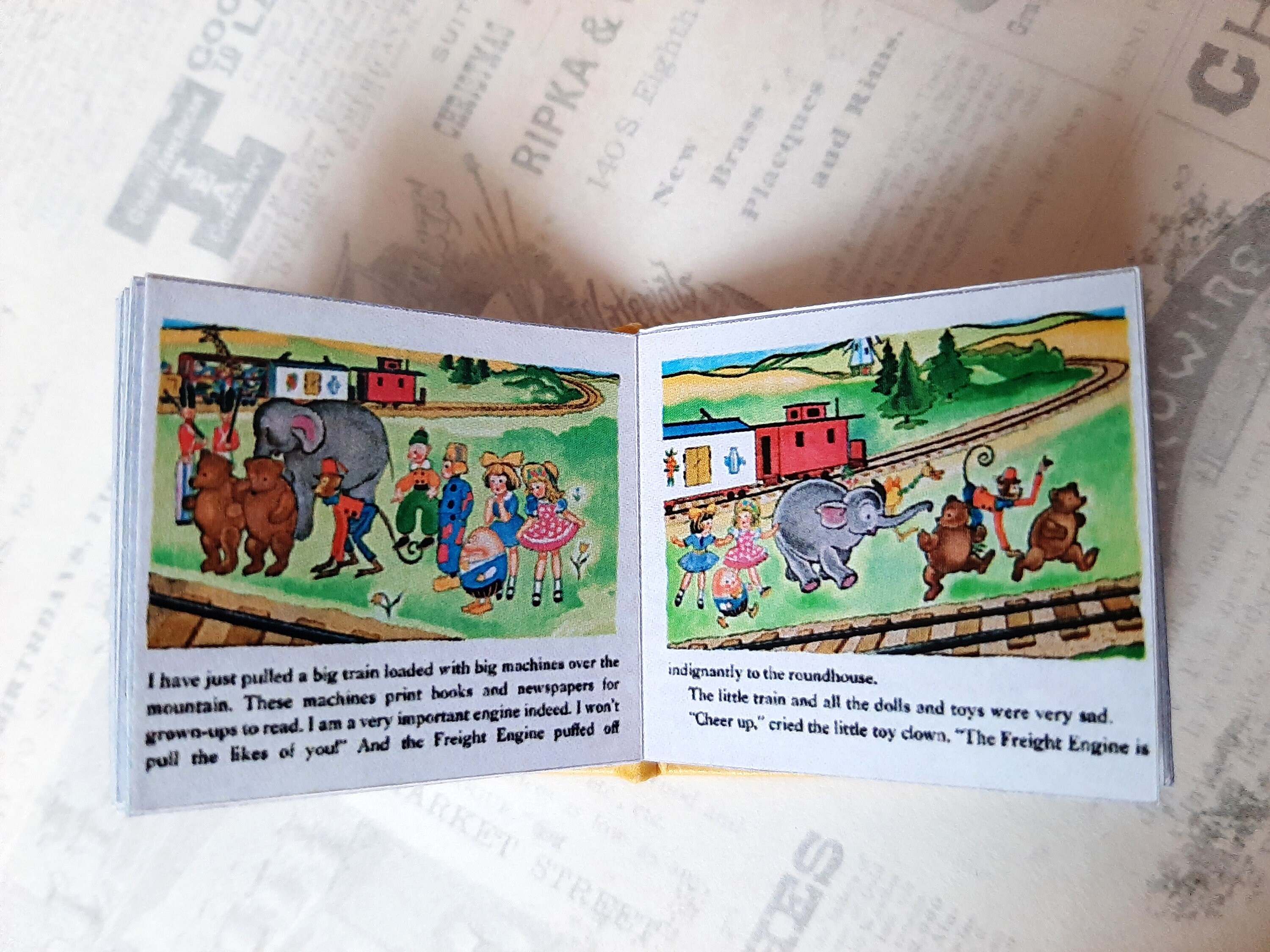 DIY Dollhouse Miniature Book Little Engine That Could Doll - Etsy