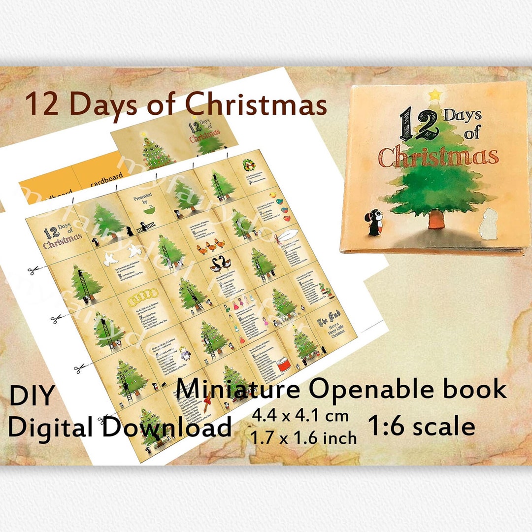 Miniature Openable Book With 26 Pages, Digital Download, DIY Readable ...