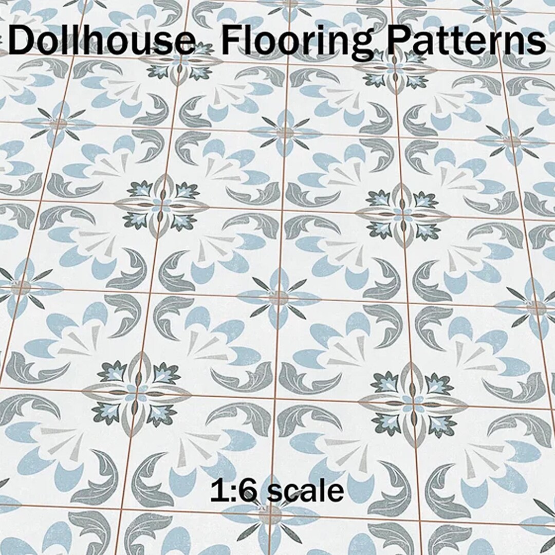 DIY, Seamless Ceramic Tiles for Dollhouse, Flooring Pattern, Letter ...