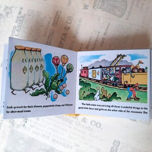 DIY Dollhouse Miniature Book - Little Engine That Could, Doll Mini Book ...
