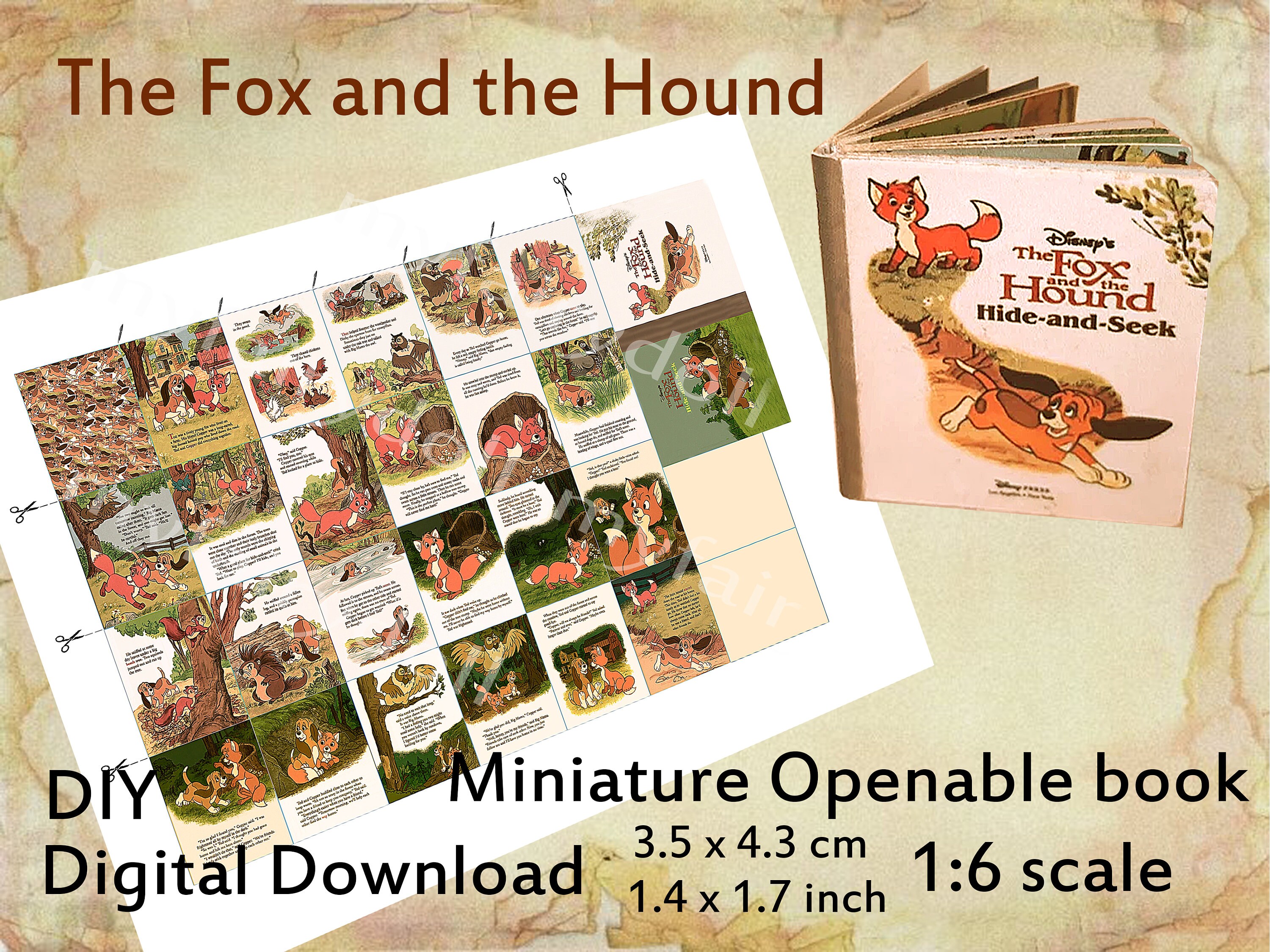 Miniature Vintage Book With 22 Pages DIY Readable Book for - Etsy