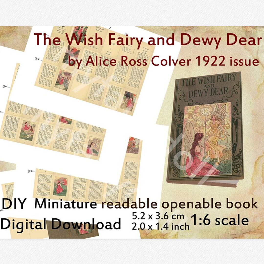Miniature Copy of a Vintage Book 1922 Issue, Diy Readable Openable Doll ...