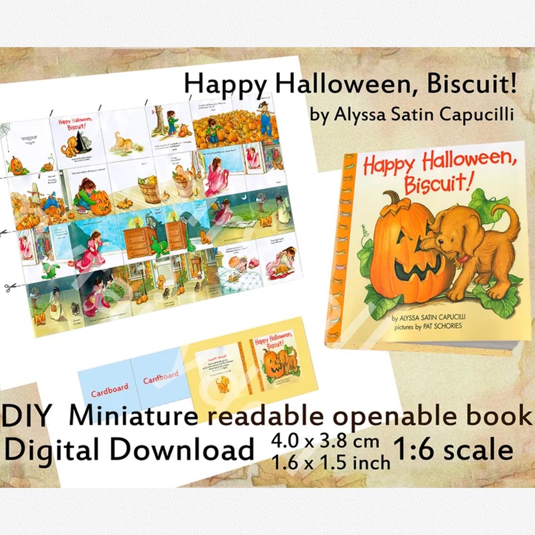 Printable Doll Mini Book With 24 Pages, Dollhouse 1:6 1/4 Scale, Happy ...