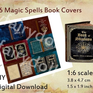 DIY 24 PAGES With 6 Covers for Miniature Magic Spells Book 1:6 for ...