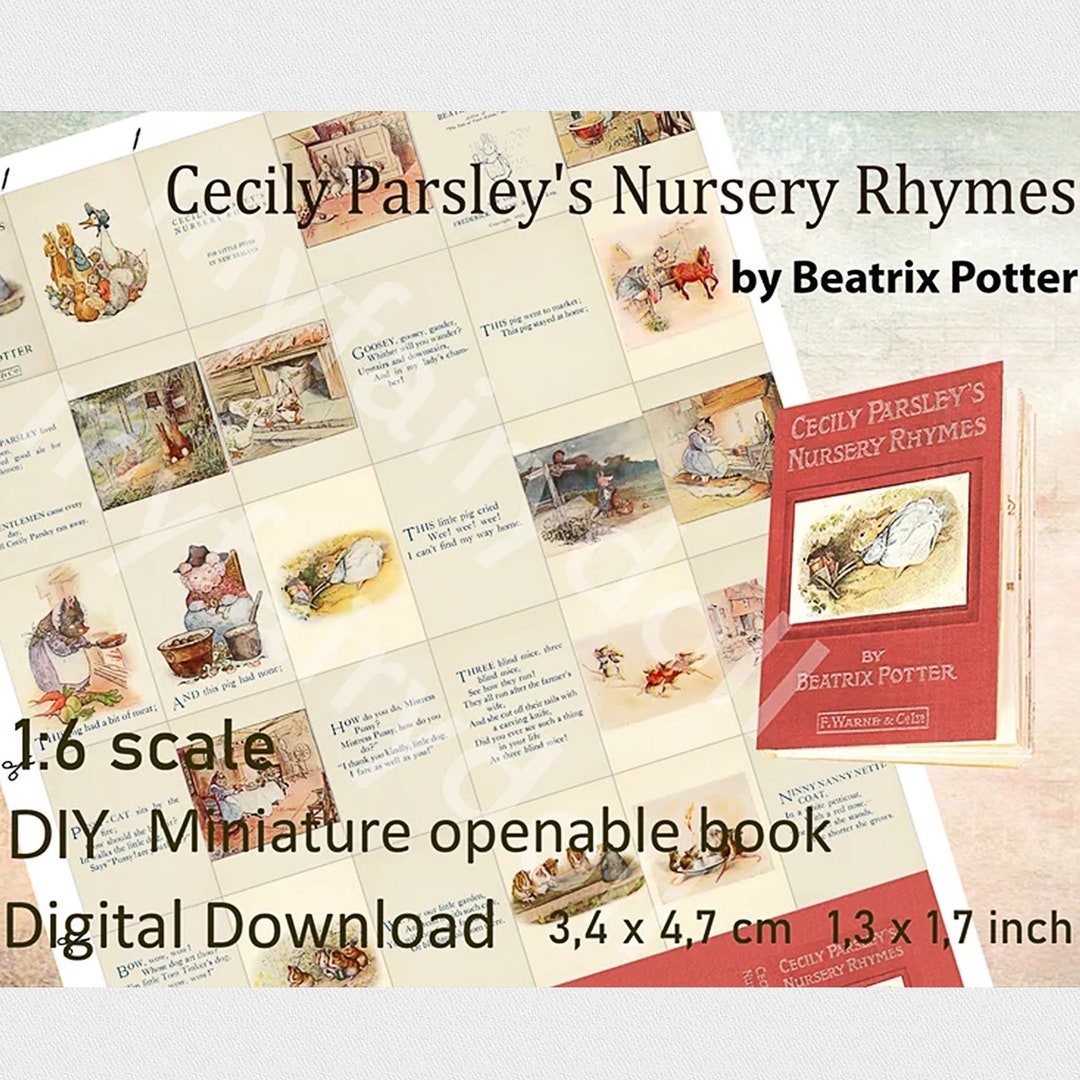 Printable Minibook "cecily Parsley's Nursery Rhymes " by Beatrix Potter ...