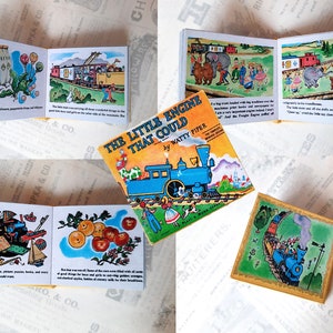 DIY Dollhouse Miniature Book - Little Engine That Could, Doll Mini Book ...