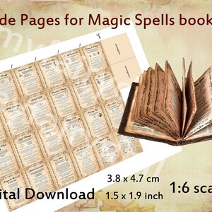 DIY 24 PAGES With 6 Covers for Miniature Magic Spells Book 1:6 for ...