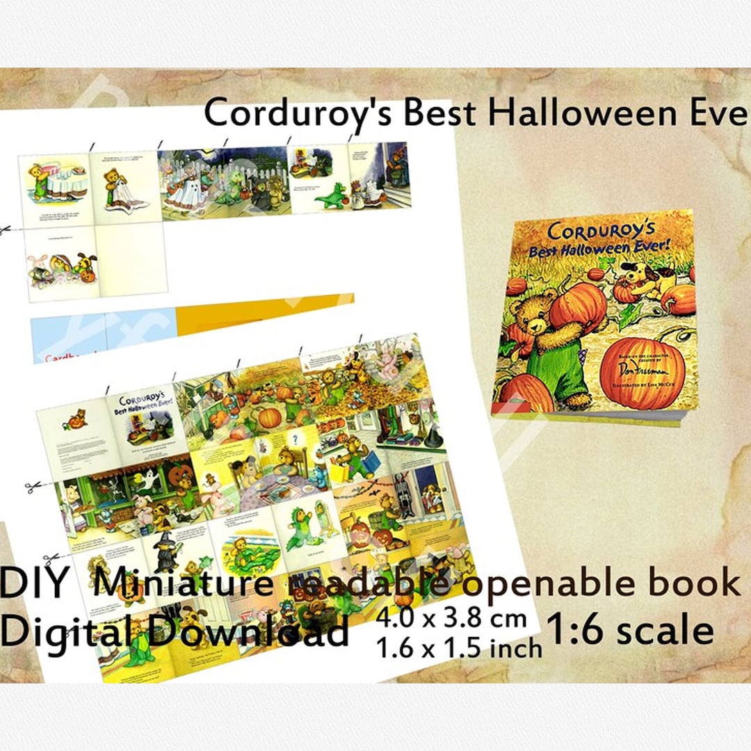 Printable Doll Mini Book With 32 Pages, Dollhouse 1:6 1/4 Scale ...