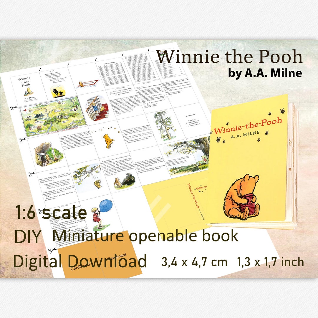 Printable Minibook "winnie the Pooh " by A.a.milne - DIY Vintage Doll ...