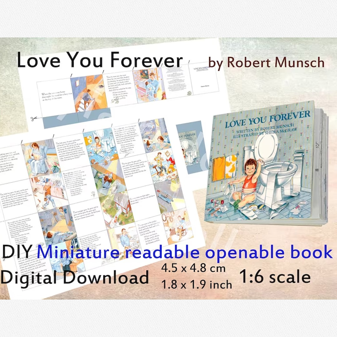 DIY Doll Mini Book With 30 Pages, Digital Download, Love You Forever ...