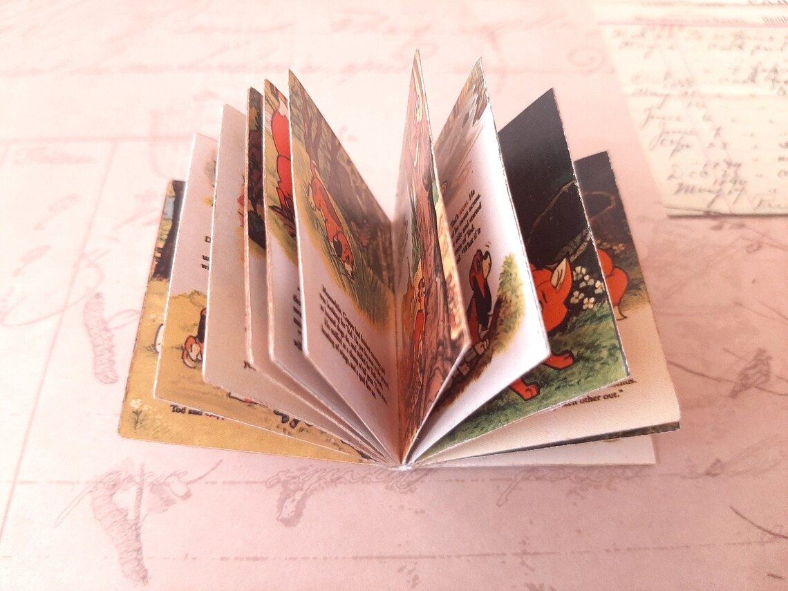 Miniature Vintage Book With 22 Pages DIY Readable Book for - Etsy