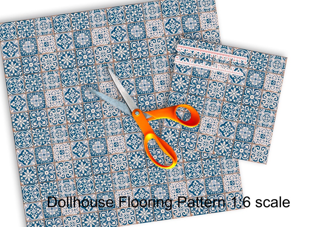 DIY, Seamless Ceramic Tiles for Dollhouse, Flooring Pattern, Letter ...