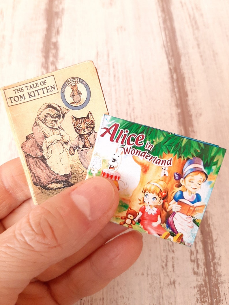 Miniature book with 12 pages readable book for dolls | Etsy