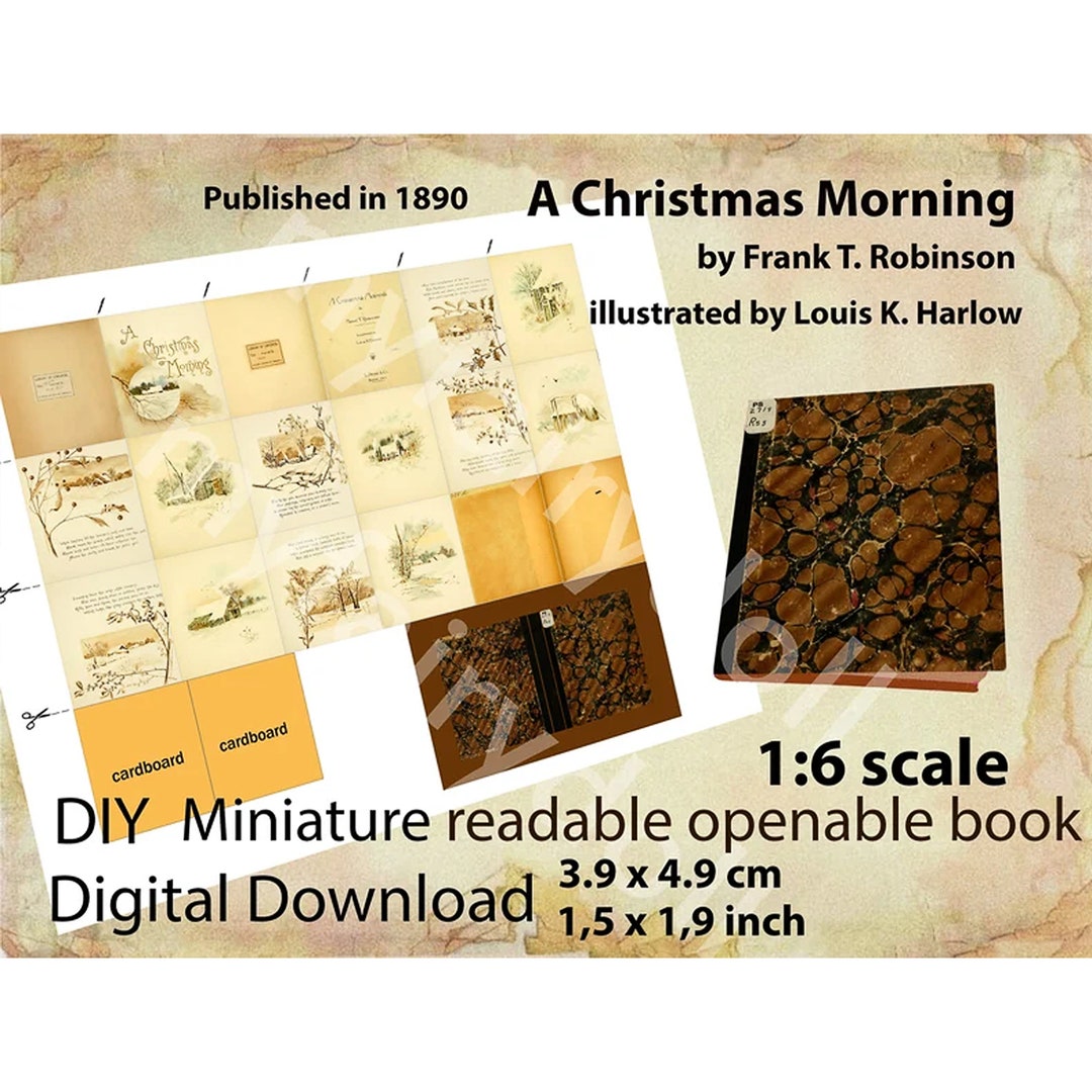 DIY Doll Miniature Book With 18 Pages, A Christmas Morning by Frank T ...