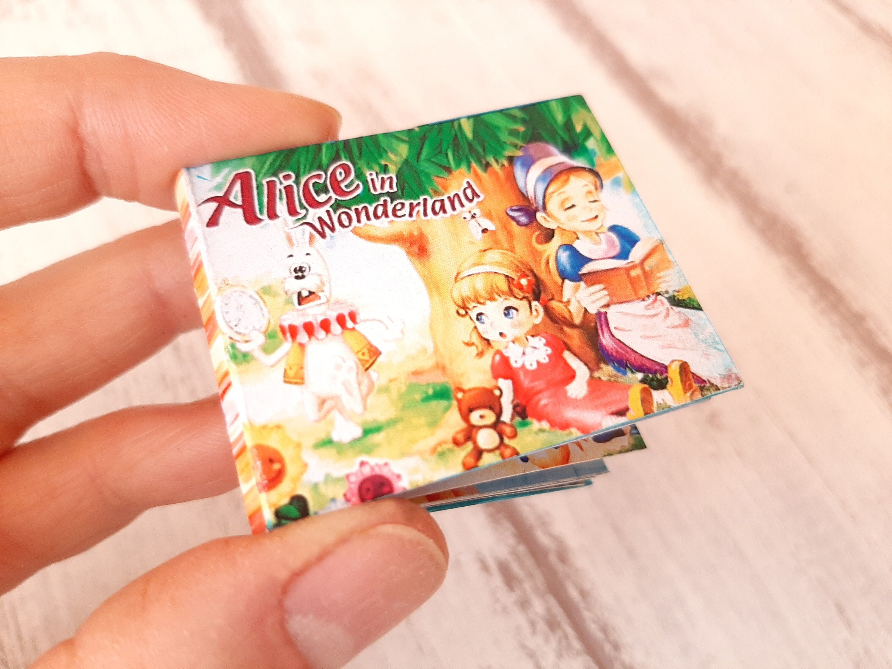 Miniature book with 12 pages readable book for dolls | Etsy