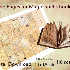 DIY 24 PAGES With 6 Covers for Miniature Magic Spells Book 1:6 for ...