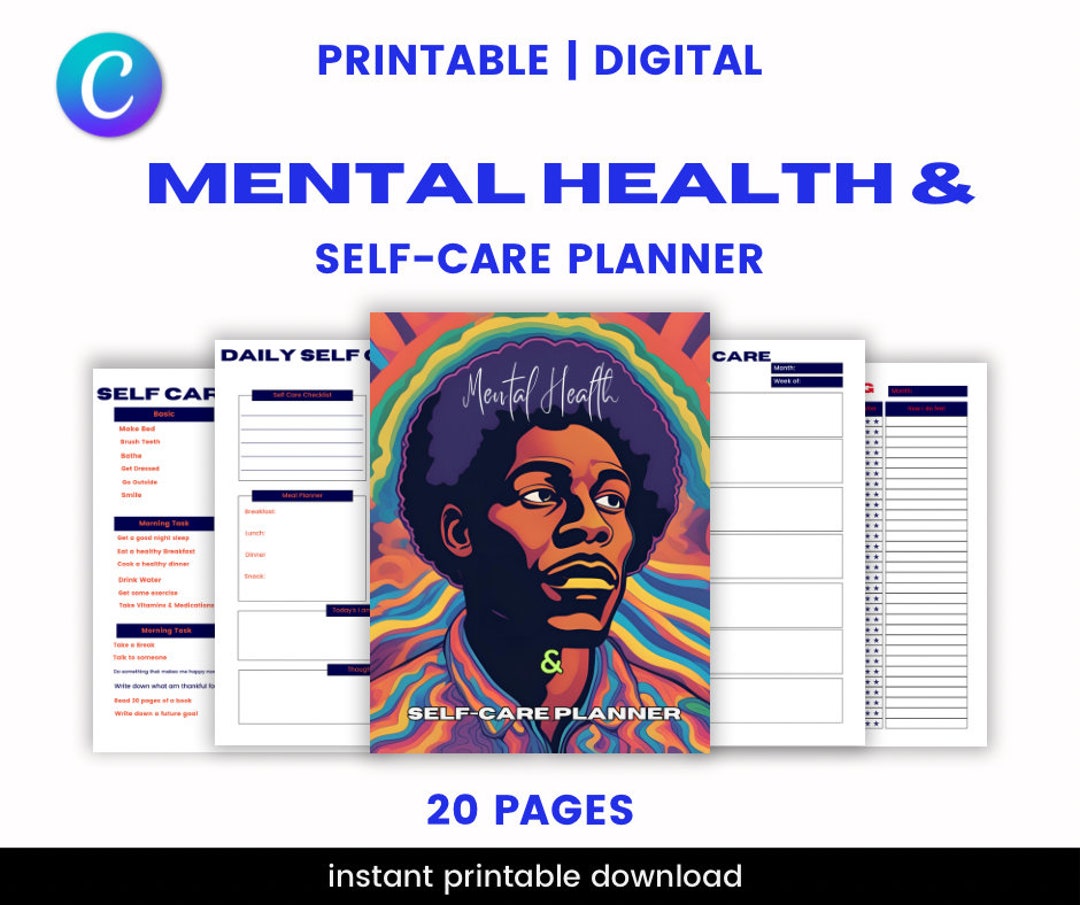 Printable Mental Health and Self Care Planner Journal Digital Planner ...