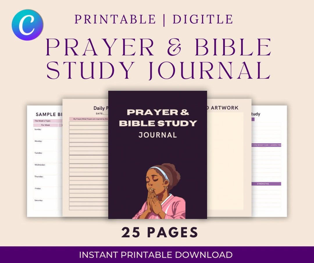 Prayer and Bible Study Journal Printable | Bible Study Guide ...