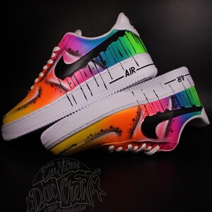 Custom Nike Air Force 1 „neon Flash“ Unique and Handpainted Sneakers ...