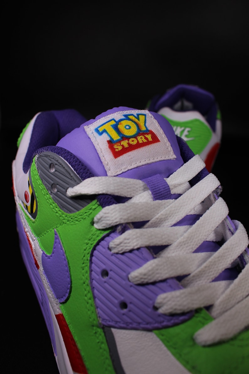 Custom Nike Air Max 90 Buzz Lightyear Toy Story Themed Graffiti ...