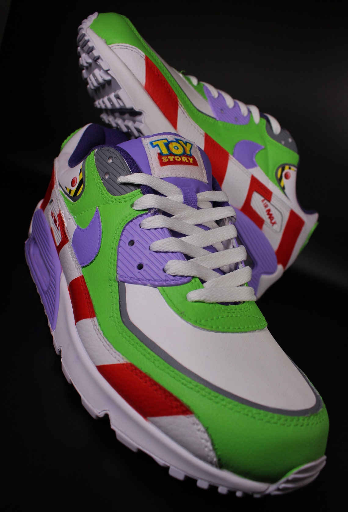 Custom Nike Air Max 90 Buzz Lightyear Toy Story Themed Graffiti ...
