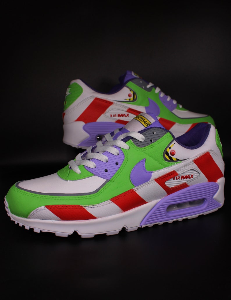 Custom Nike Air Max 90 Buzz Lightyear Toy Story Themed Graffiti ...
