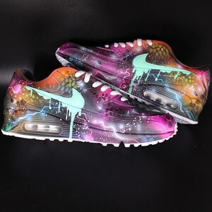 Custom Nike Air Max 90 “galaxy Drip” Unique and Handpainted Sneakers ...