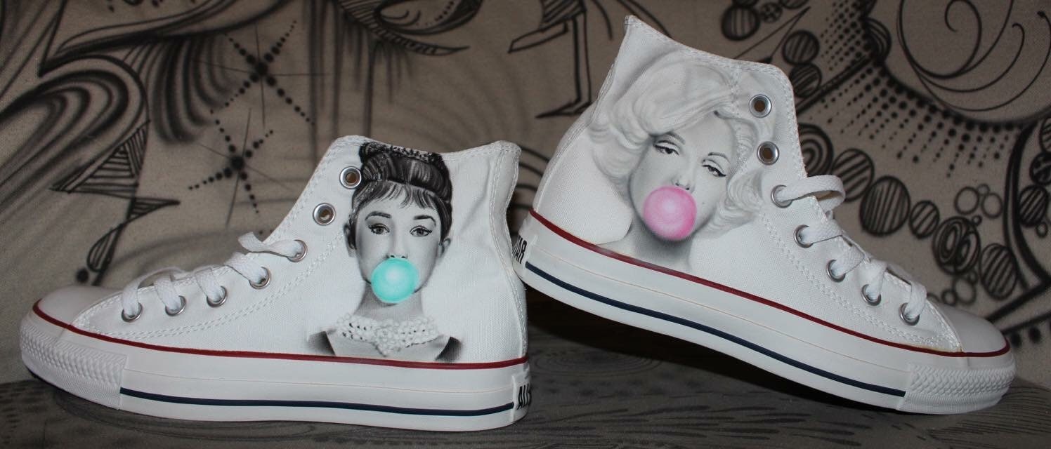Hand Painted Airbrush Converse Chucks Allstars Custom Graffiti Style ...
