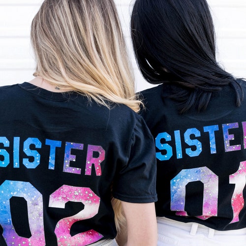 Sister Shirts Matching Sister 01 Sister 02 Shirts Squad Etsy Canada