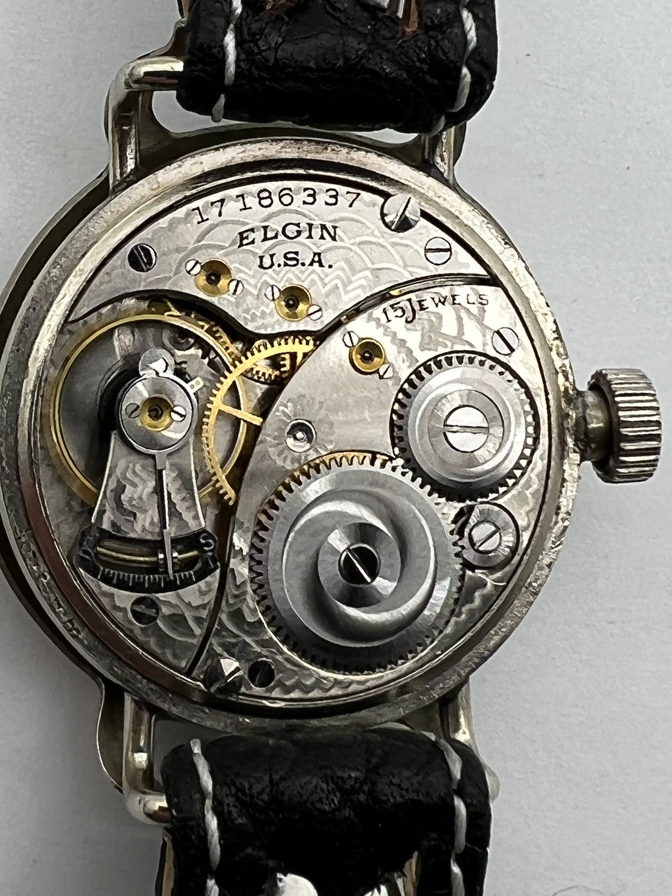 1913 Elgin Trench / WW1 watch. Original Armor Guard, Stunning Survivor.