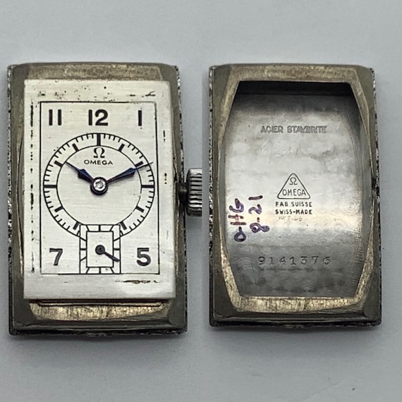 1934 Omega Caliber T17 Rectangular Watch. Beautifully… - Gem