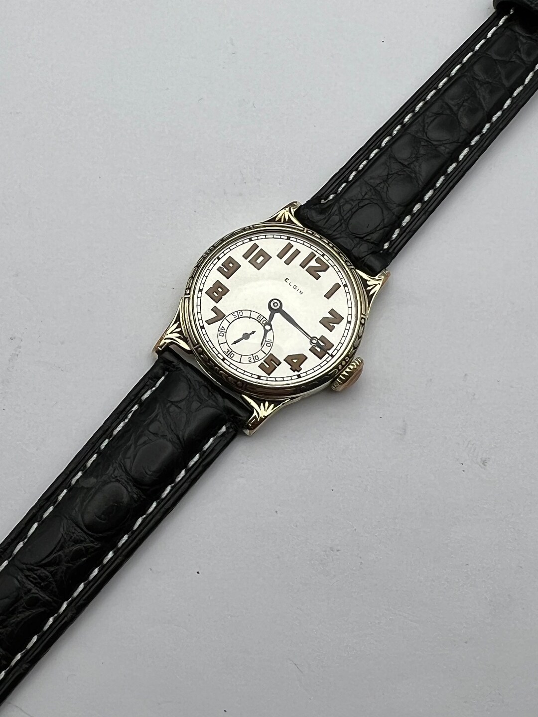 1928 Elgin 6/0 Art Deco 15 Jewel Stunner. Beautifully Restored. Green Gold Filled - Etsy