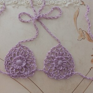 Crochet Floral Bikini Set Pattern, Barefoot Sandals PDF Files, Flowers ...