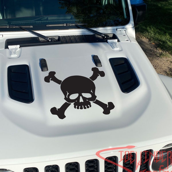 Skull and Crossbones Vinyl Decal - Etsy